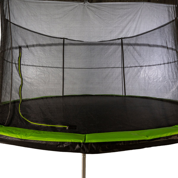JumpKing 14 Foot Trampoline and Enclosure System Safety Pad, Black/Lime Green | Wayfair